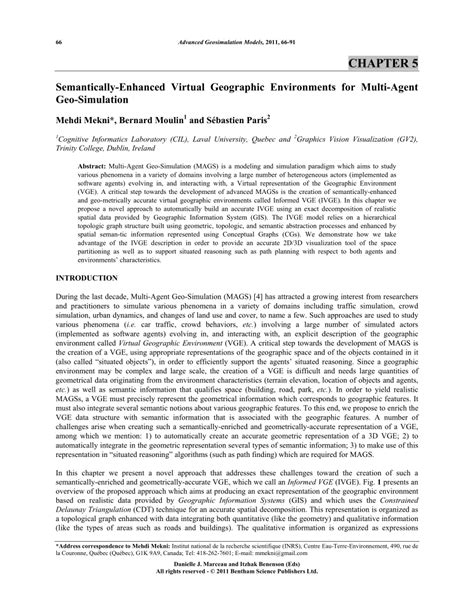Pdf Semantically Enhanced Virtual Geographic Environments For Multi
