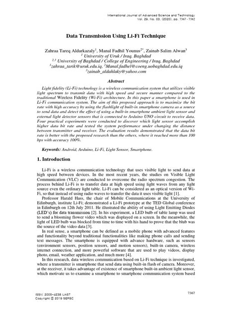 data transmission using li fi technique download free pdf wi fi