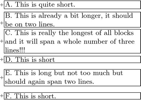 Tikz Text Blocks With Minimum Spacing And Preferred Anchor Tex