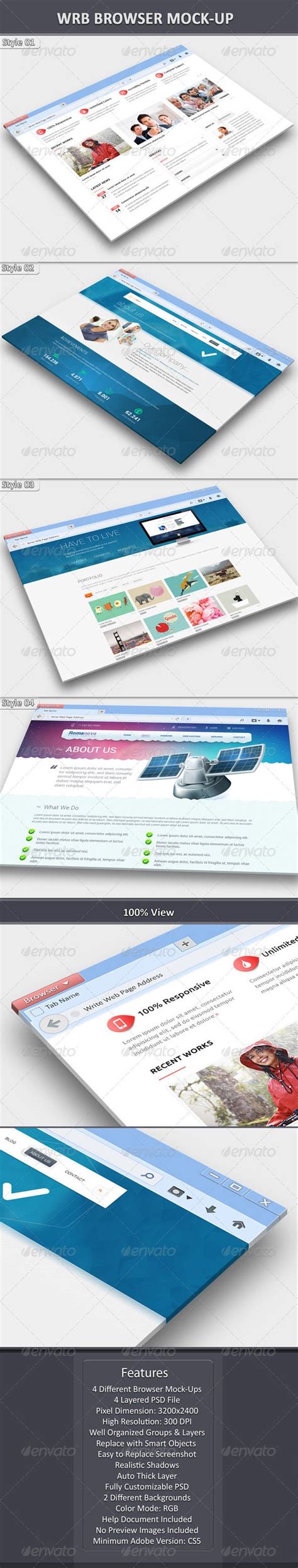 web browser mock up