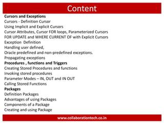 Introduction To Database SQL PL SQL PPTX
