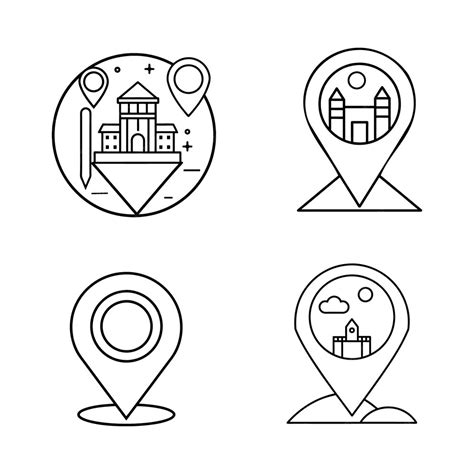 Premium Vector Location Icon Line Art Vector Illustration