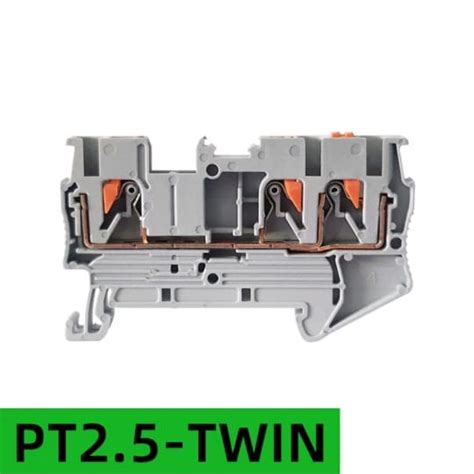 Distribution DIN Rail Universal Terminal Blocks Screw Panel Mount END COVER ST2 5 PT2 5 TWIN
