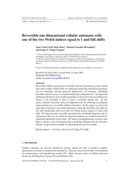 Pdf Reversible One Dimensional Cellular Automata With One Of The Two