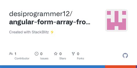 GitHub Desiprogrammer12 Angular Form Array From A Custom Data Model