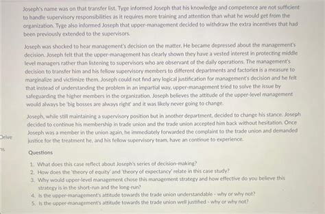 Solved Joseph A Factory Worker Has Been Working In Big