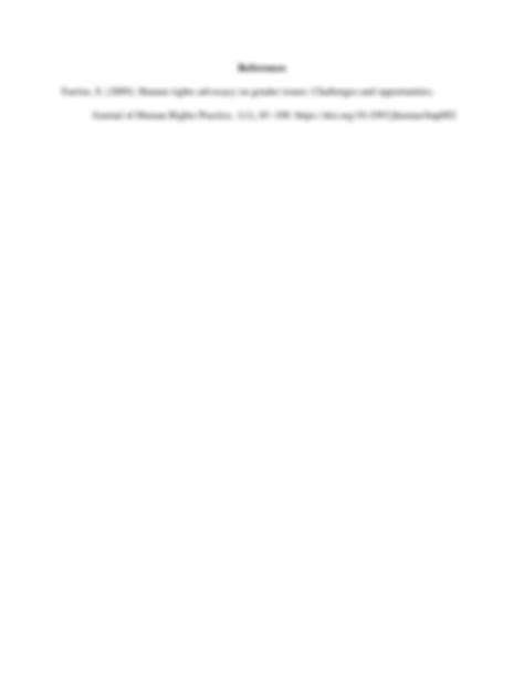 Solution Metacognitive Reading Report Human Rights Advocacy On Gender