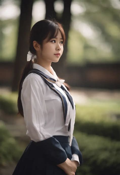 South Korea Schoolgirl Seaart Al Free Al Art Generator