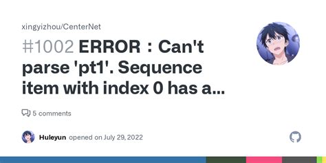error：can t parse pt1 sequence item with index 0 has a wrong type