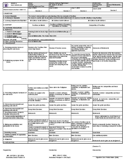 General Math Dll For Shs More Dll At Depedtambayanphblogspotcom Q1 Week 01 Pdf Function