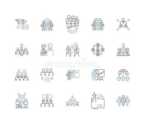 Operational Workshop Line Icons Collection Efficiency Productivity Optimization Streamlining