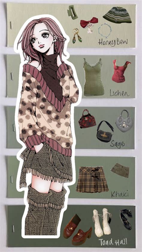 Nana Hachi Greenaesthetic Green Outfitideas Anime Manga