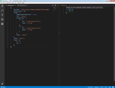 Json Schema Does Not Support Enums Of Complex Objects Issue Microsoft Vscode Github