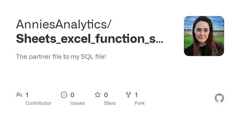 GitHub AnniesAnalytics Sheets Excel Function Samples The Partner File To My SQL File