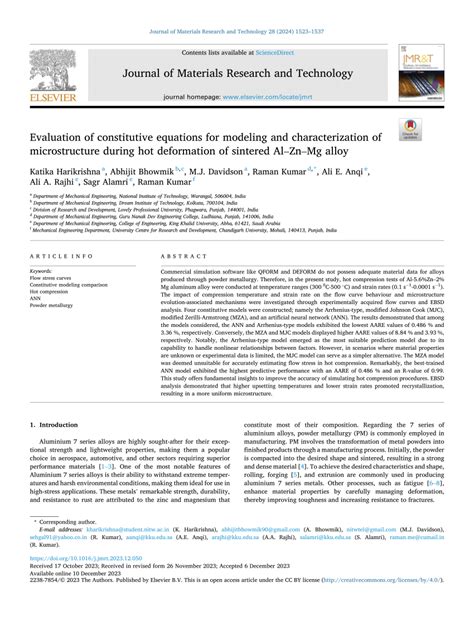 Pdf Evaluation Of Constitutive Equations For Modeling And