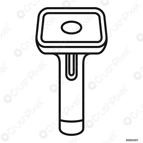 Supermarket Barcode Scanner Icon Outline Style Stock Vector 3803407