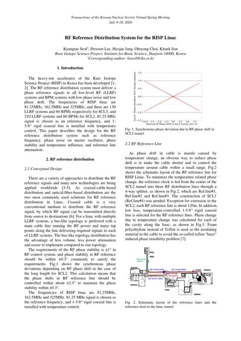 Pdf Rf Reference Distribution System For The Risp Linac Kyungtae