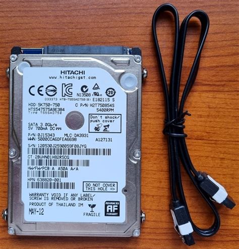 Dysk 2,5" HDD HITACHI HTS547575A9E384 750GB+KABEL | Łódź | Kup teraz na ...