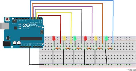 Leds Piscando em Sequência Módulo Eletrônica