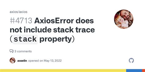 Axioserror Does Not Include Stack Trace `stack` Property · Issue
