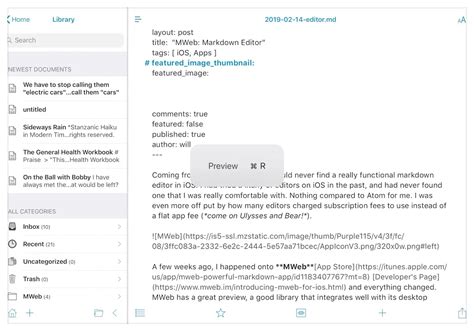 Mweb Markdown Editor