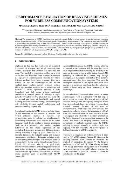 Pdf Performance Evaluation Of Relaying Schemes For Wireless