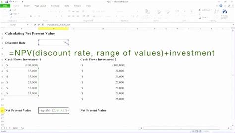 11 Npv Calculation Excel Template Excel Templates Throughout Net