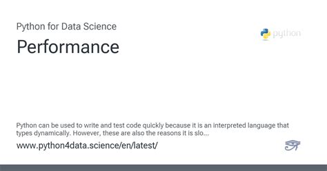 Performance Python For Data Science