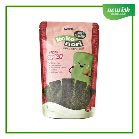 Kokobi Koko Nori Crispy Seaweed Snack Rumput Laut Halal And No Msg 20gr Spicy
