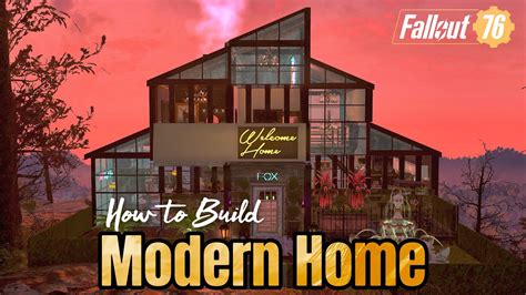 modern home showcase with how to build 2x speed tutorial fallout76