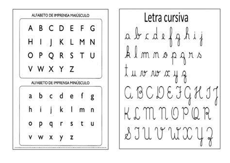 Alfabeto Letra De Forma E Cursiva Pdf