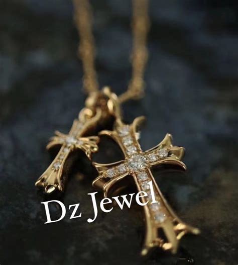 Chrome Hearts Necklace 18k Solid Gold Custom Jewellery Womens