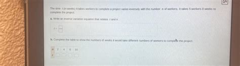 solved the variables x and y vary inversely and y 5 won x 2