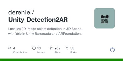 GitHub Derenlei Unity Detection AR Localize D Image Object