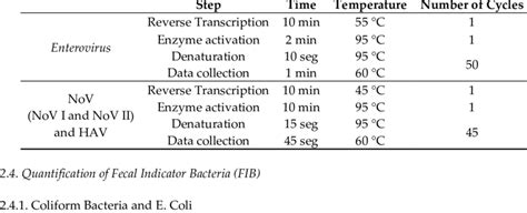 Rt Qpcr Conditions For Detection And Quantification Of Enteric Viruses Download Scientific