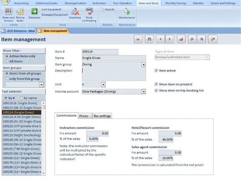 DCO Software Item Management Stock And Maintenance Controlling