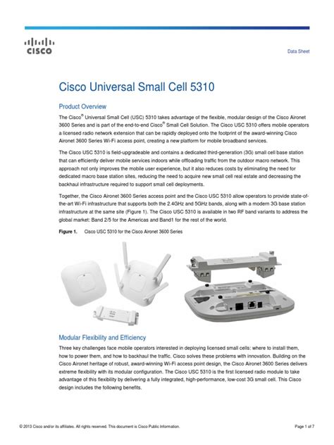Cisco Universal Small Cell 5310 Product Overview Pdf High Speed