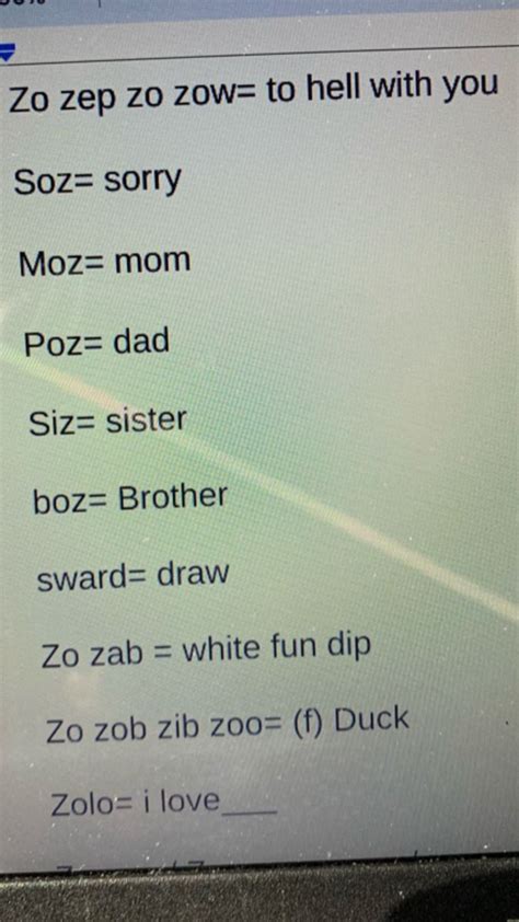 Zarb Alien Language Silly Words Alien Words Boredom Cure