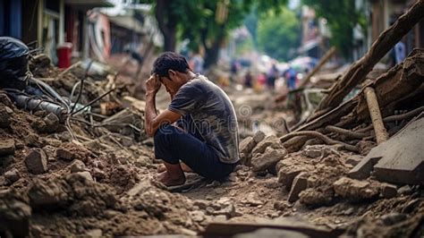 the tragic moment the earthquake causes panic and fear among people