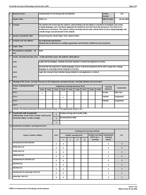 Asia Pacific University Of Technology And Innovation Apu Page 1 Of 3 Pdf Web Design
