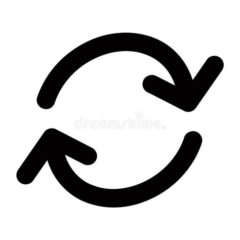 Rotating Arrows Forming A Circular Loop Reload Or Reset Symbol Stock Illustration