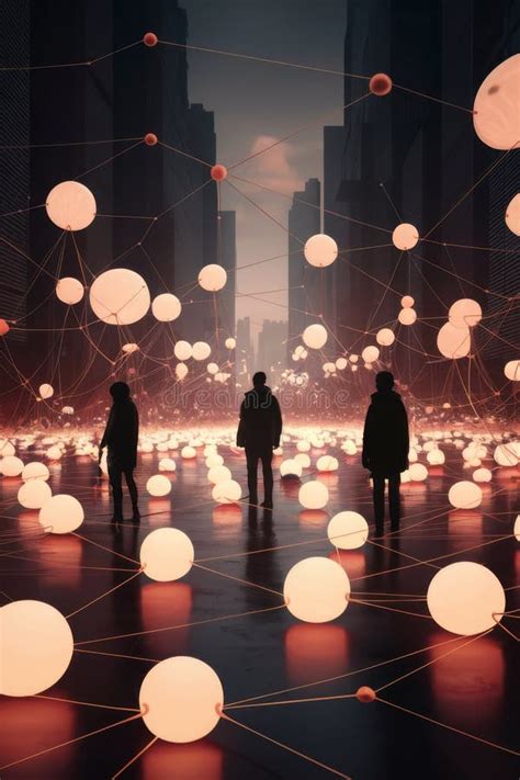 digital network futuristic technology with urban connectivity and