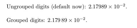 Weird Spacing Of Numbers With Siunitx Package TeX LaTeX Stack Exchange