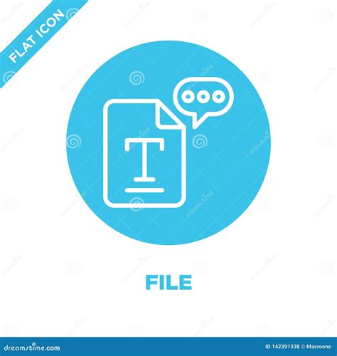 File Icon Vector From Accessibility Collection Thin Line File Outline Icon Vector Illustration