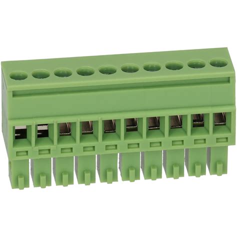 Truconnect 215384 3 5mm Female Pluggable Vertical 10 Way Terminal Block Rapid Electronics