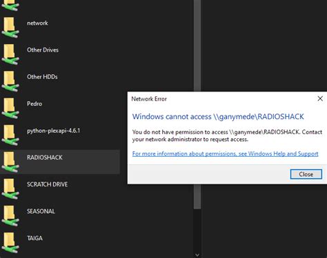 Shared Folder Denying Access Despite Making Sure That Everyone Has