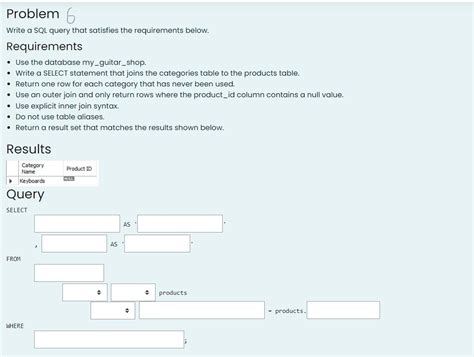 Solved Database Create The Tables For The Chegg Com