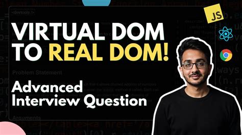 can you solve this advanced frontend interview question virtual dom rendering youtube