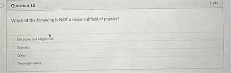 Solved Question 10which Of The Following Is Not A Major