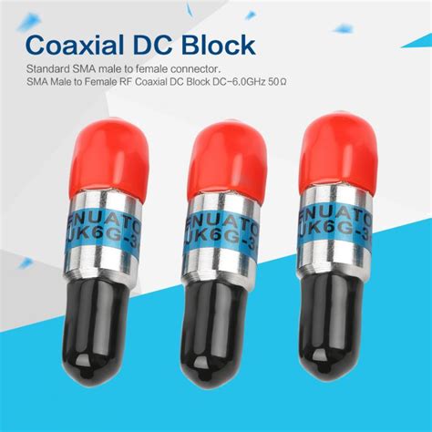 3Pcs 2W DC Block SMA Male To Female RF Coaxial DC Grandado